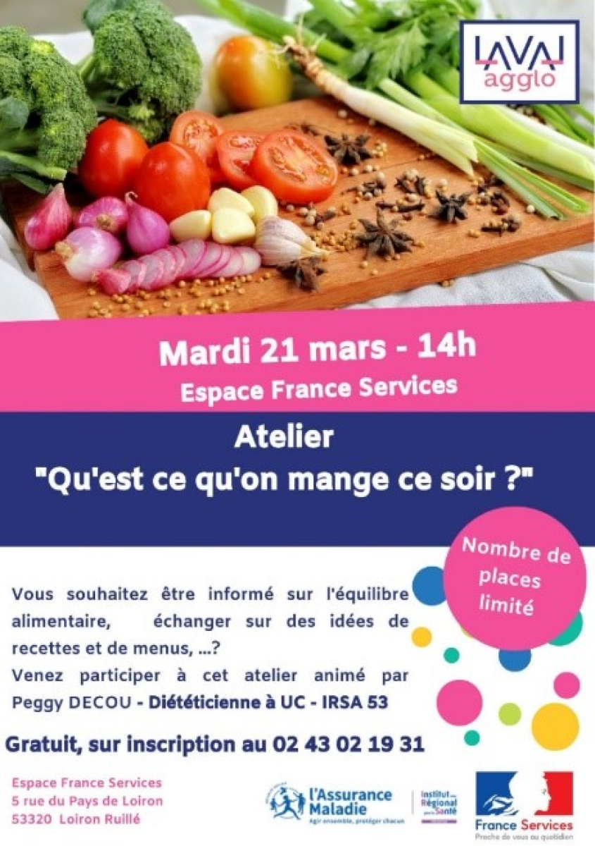 Actualités - Atelier "Qu'est-ce qu'on mange ce soir ?" - Mairie de Le ...